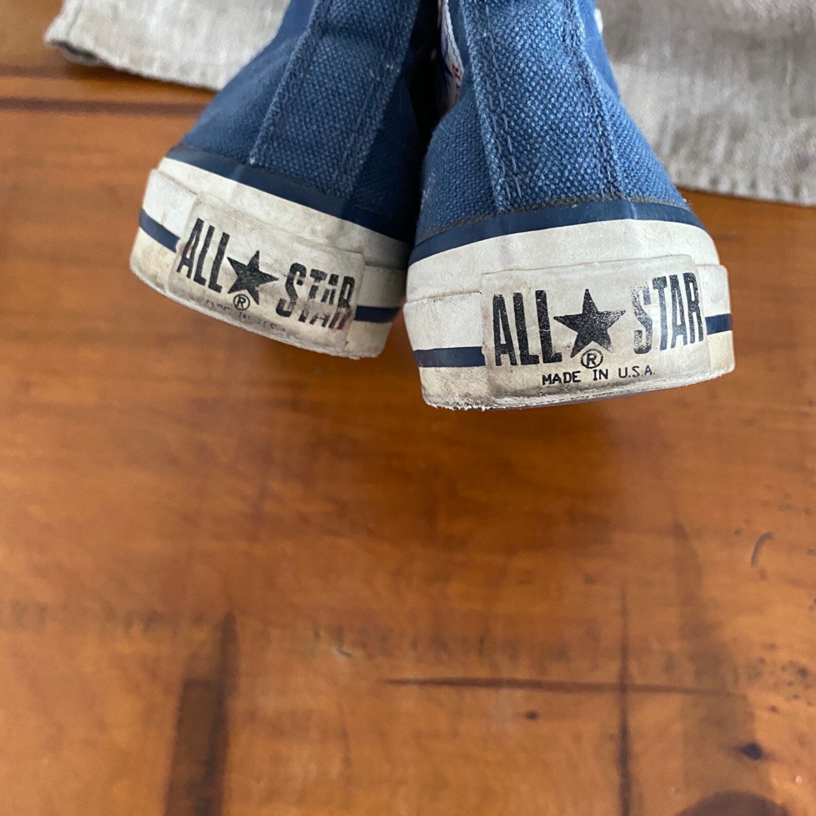 80s Vintage Converse Blue Canvas Athletic Sportswear Sneakers Made in ...