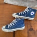 80s Vintage Converse Blue Canvas Athletic Sportswear Sneakers Made in ...