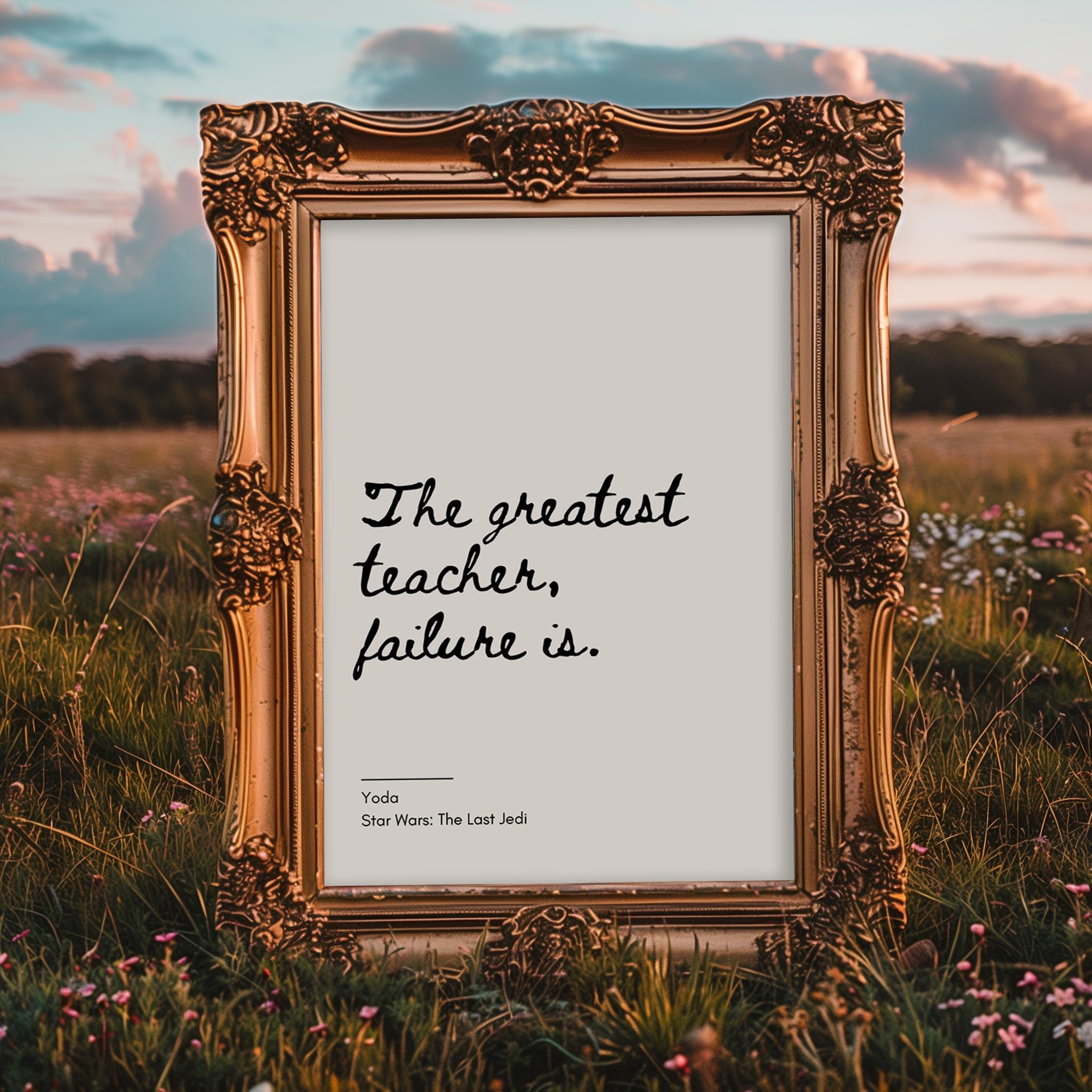 The Greatest Teacher, Failure is Print | Yoda, Jason Fry Quote, Star ...