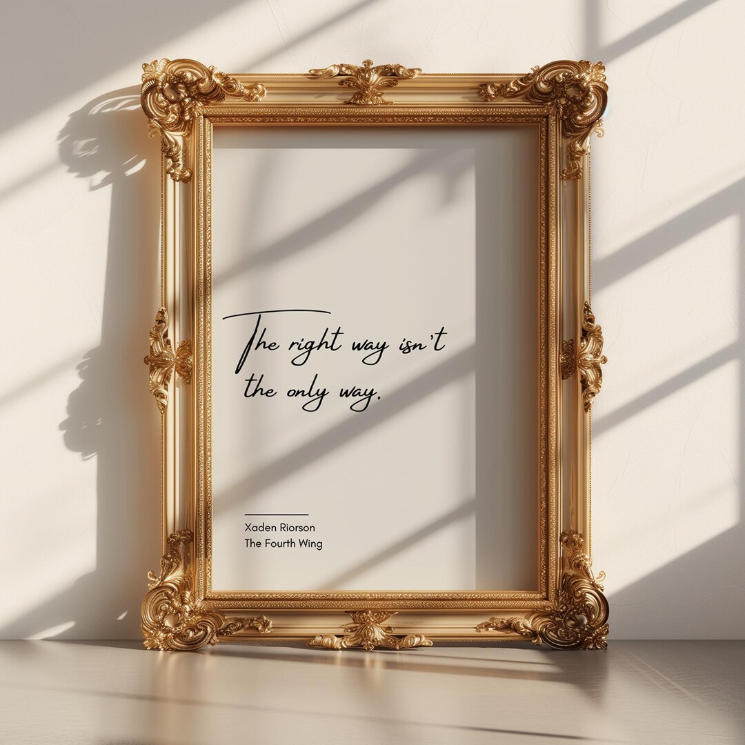 The Fourth Wing Print: Xaden Riorson Quote (digital Download) - Etsy