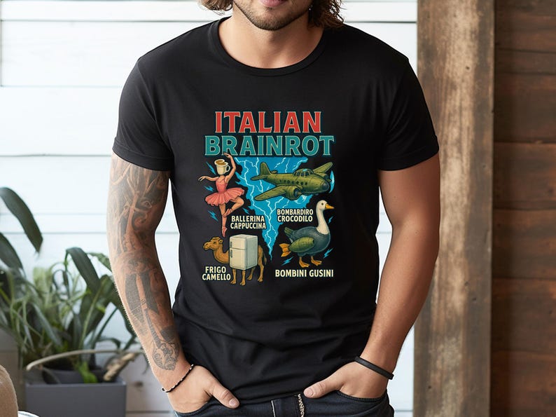 Italian Brainrot Meme Funny Character Hand Drawn for Kids Trending T ...