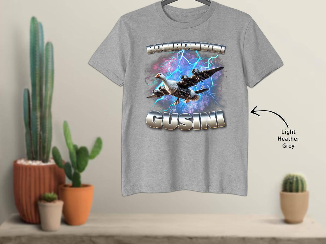 Bombombini Gusini Italian Brainrot Memes Internet Meme Goose T-shirt ...
