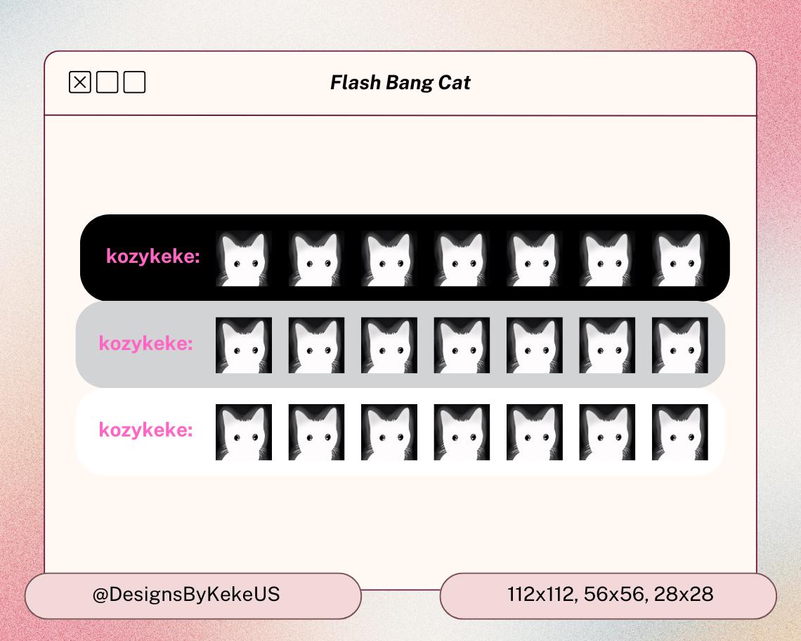 Flashbang Cat Twitch Emote – Funny Meme Cat PNG for Streamers – Discord ...