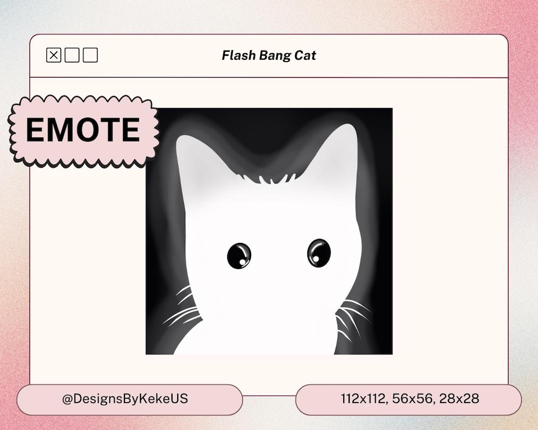 Flashbang Cat Twitch Emote – Funny Meme Cat PNG for Streamers – Discord ...