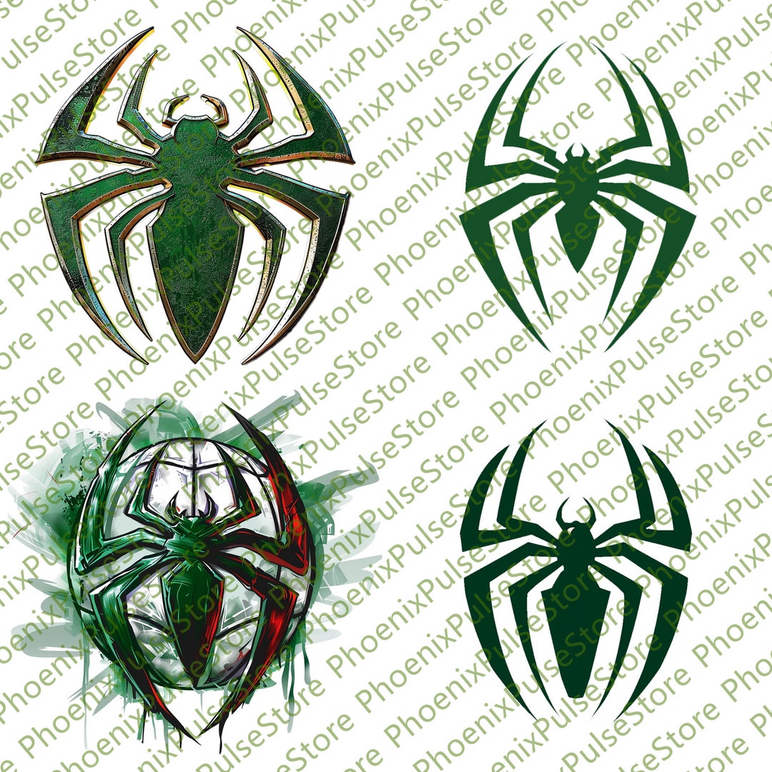 4 Spider-man Logo PNG Files, Spider-man PNG, Cut Files, Instant ...