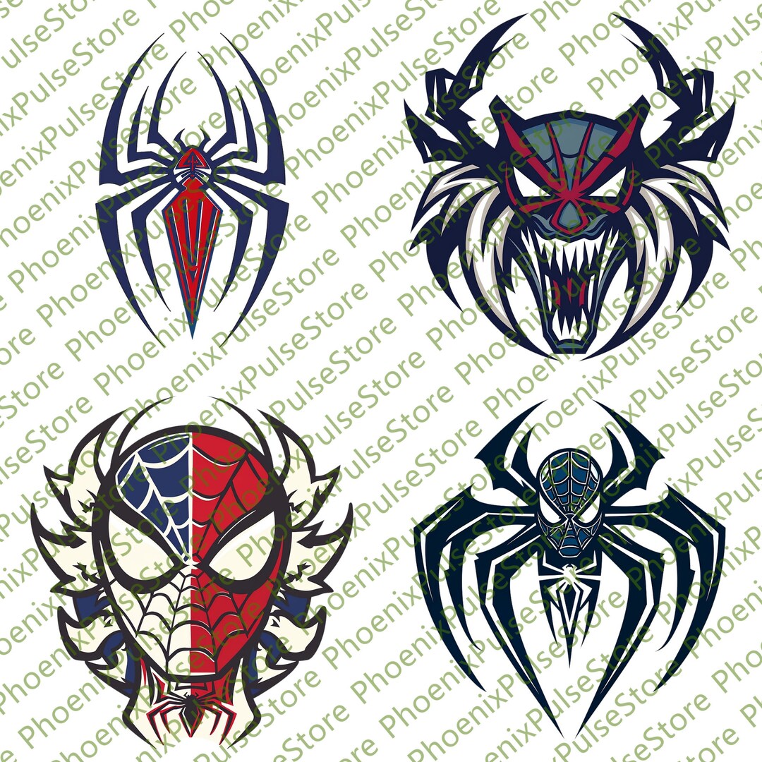 4 Spider-man Logo PNG Files, Spider-man PNG, Cut Files, Instant ...