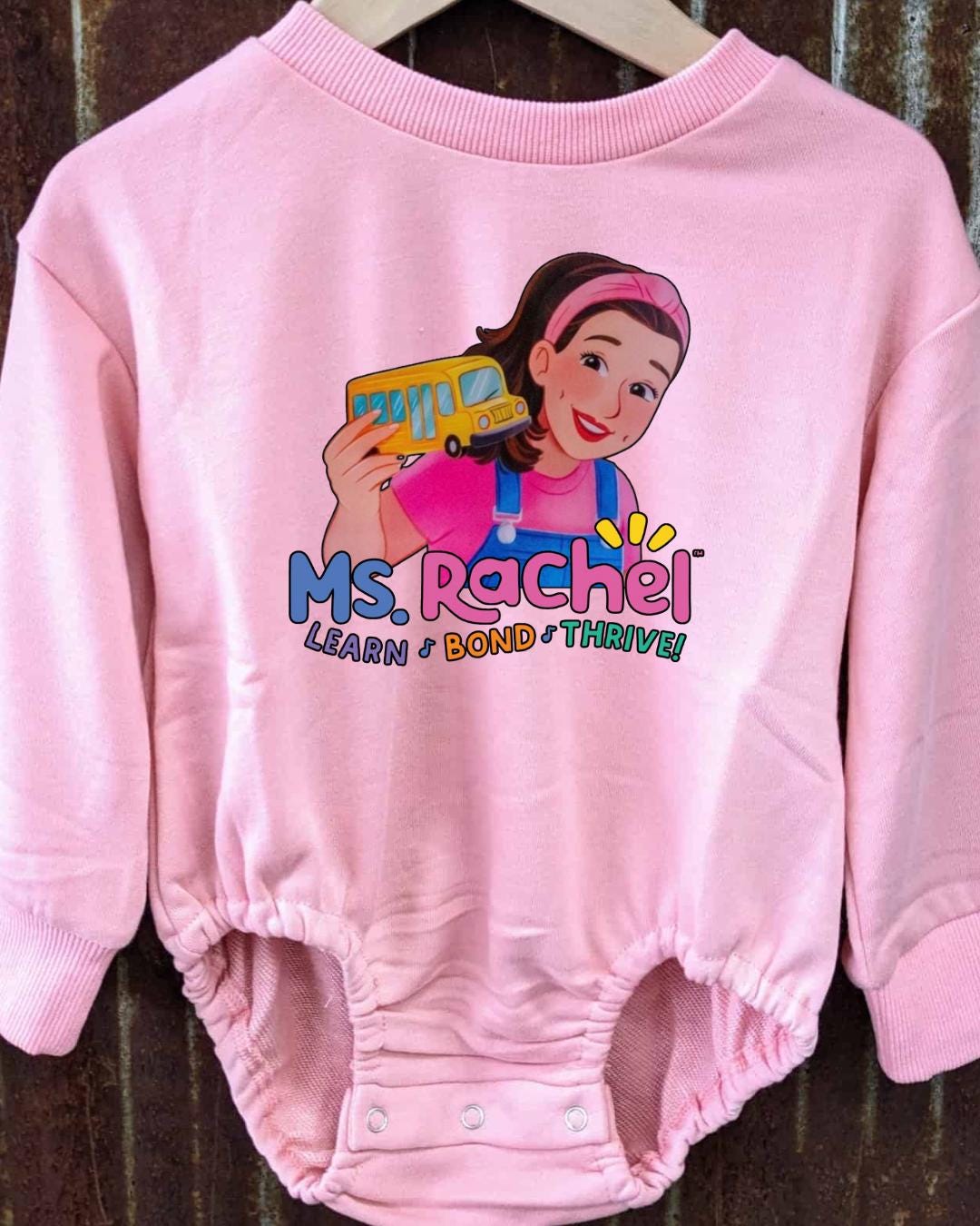 Rachel - Ms R - Preschool - Oversized - Bubble Romper - Baby/ Toddler ...
