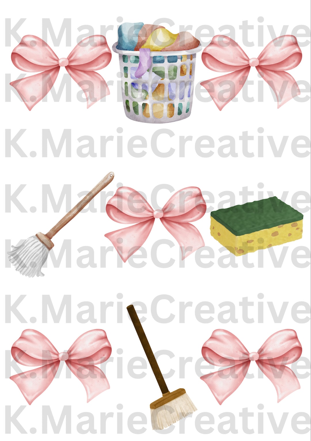 Housekeeping Maid Bow Collage SVG Png T-shirt Design - Etsy