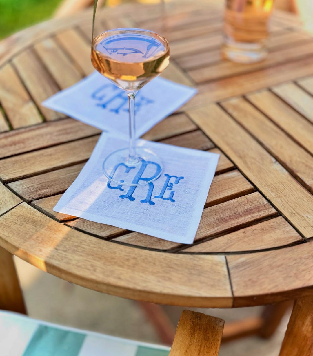 Custom Monogram Coaster, 100% Linen Napkin, Personalized Party Favor ...