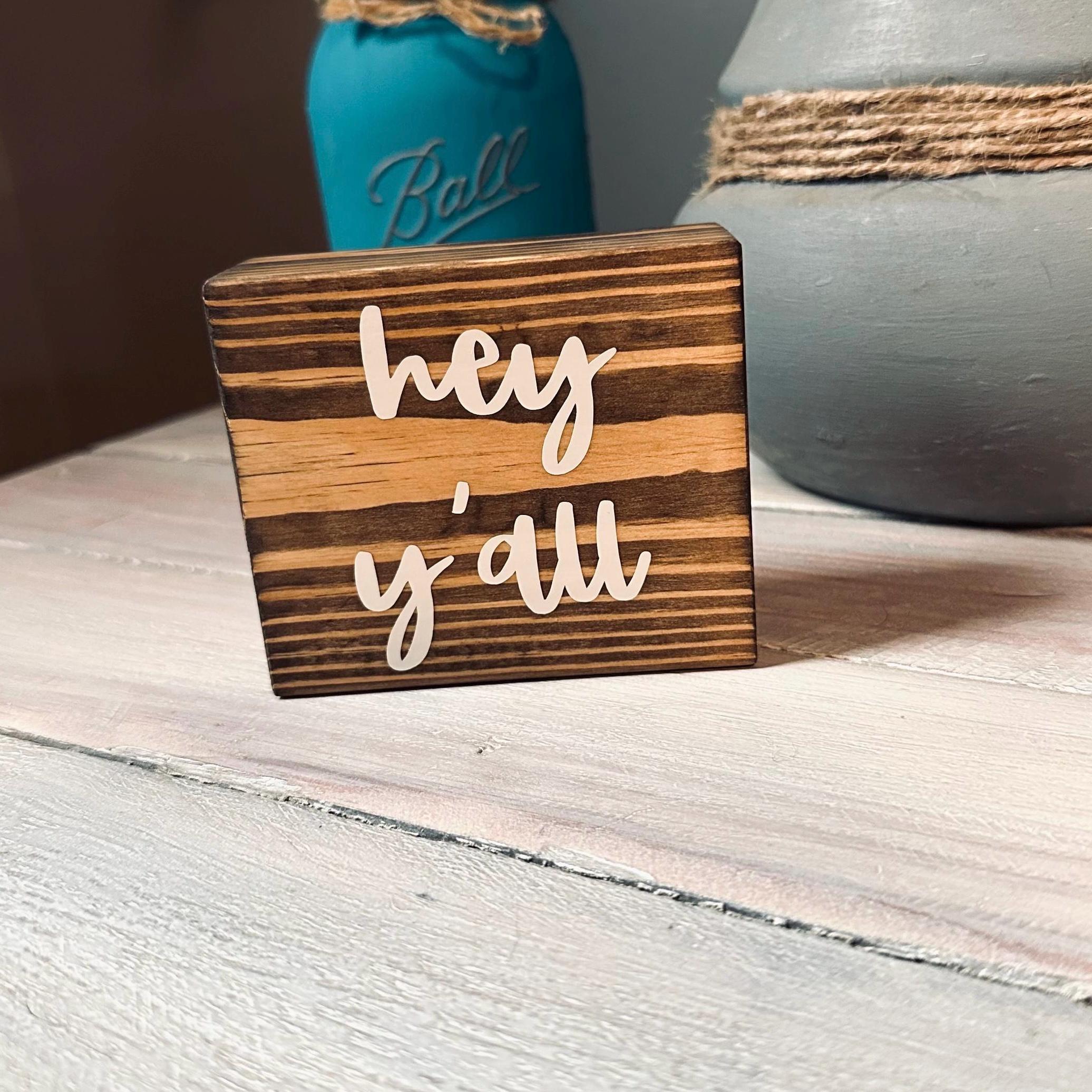 Mini Wood Block Sign - Etsy