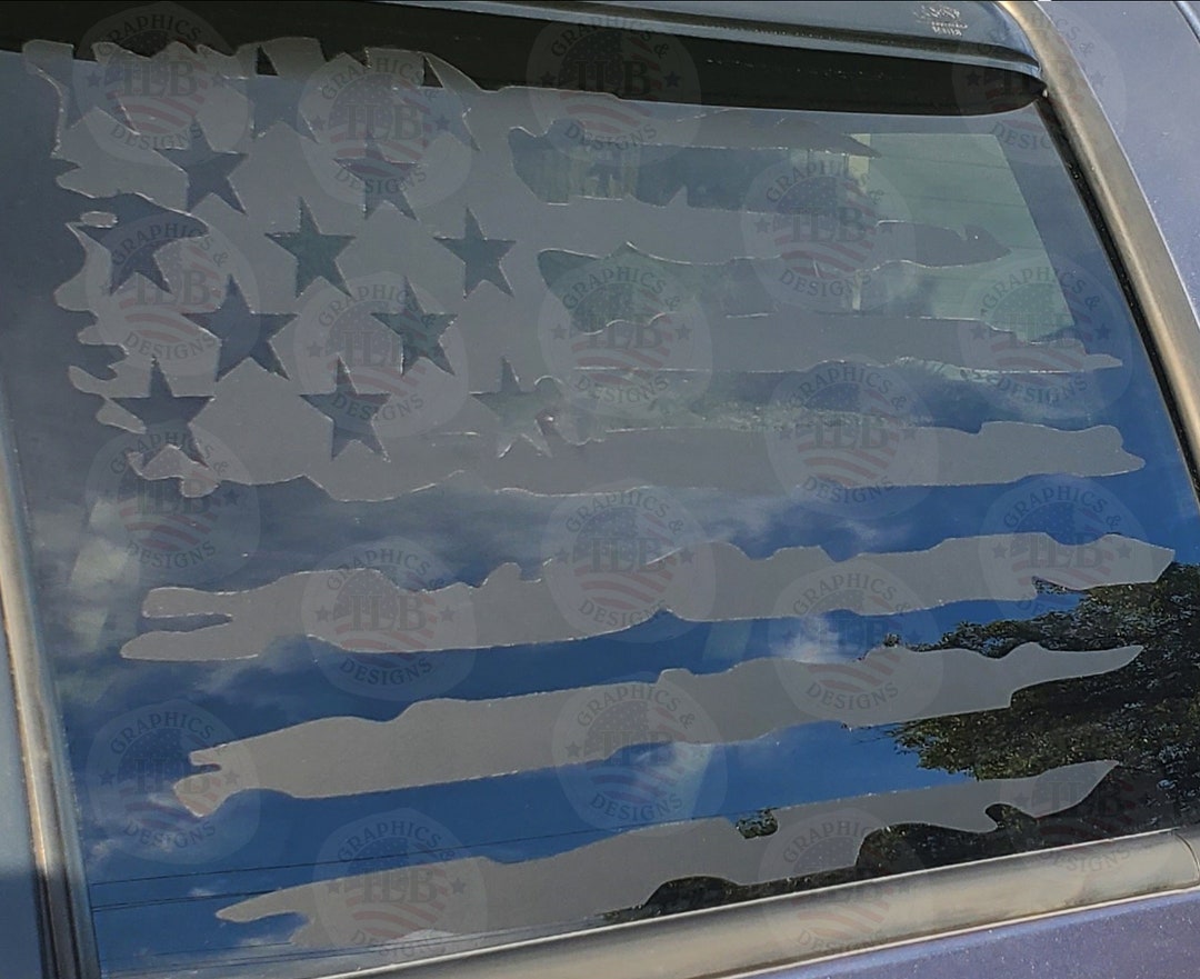 Side Window American Flag Decal - Etsy