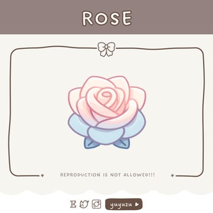 Rose | Emote | Channel Points | Twitch, Youtube, Discord | Cute, Kawaii ...