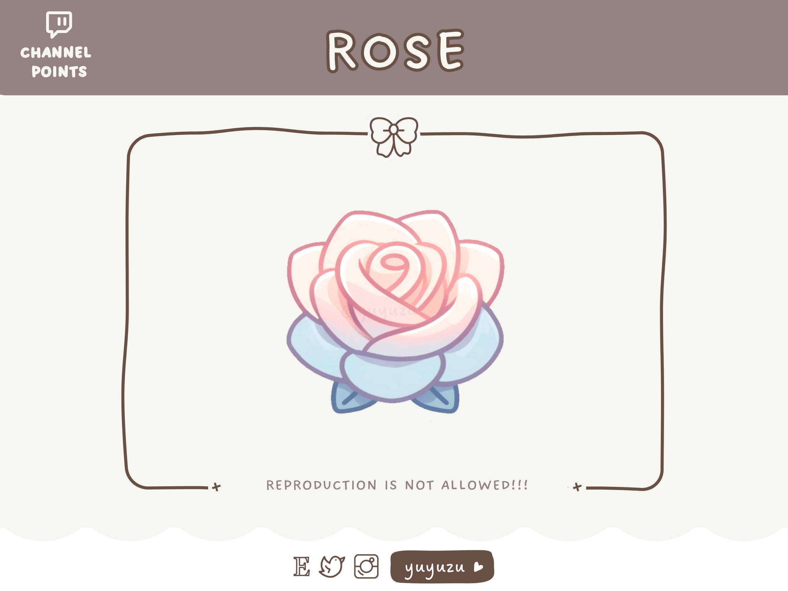 Rose | Emote | Channel Points | Twitch, Youtube, Discord | Cute, Kawaii ...