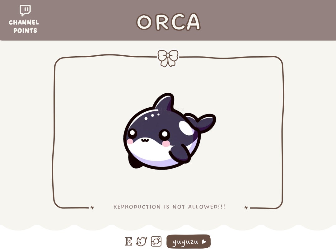 Orca | Channel Points | Twitch, Youtube, Discord | Cute, Kawaii ...