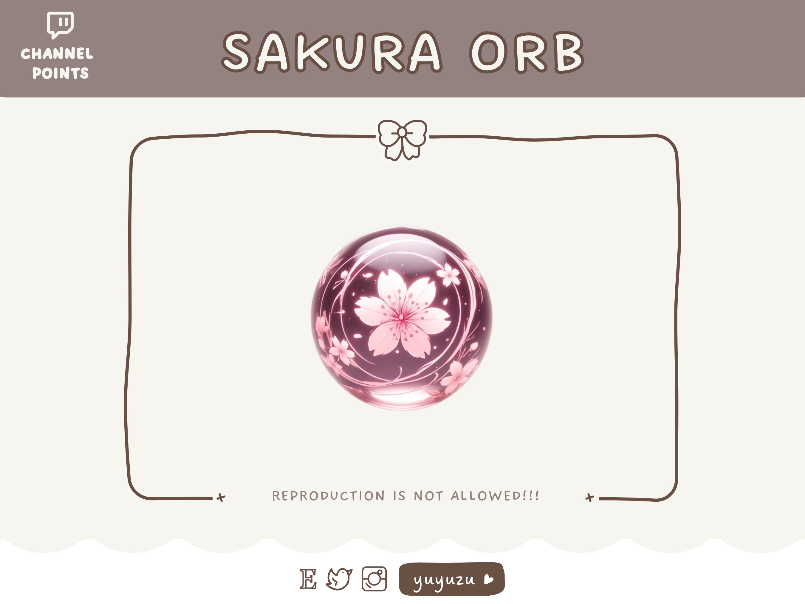 Sakura Orb Emote | Channel Points | Twitch, Youtube, Discord | Cute ...