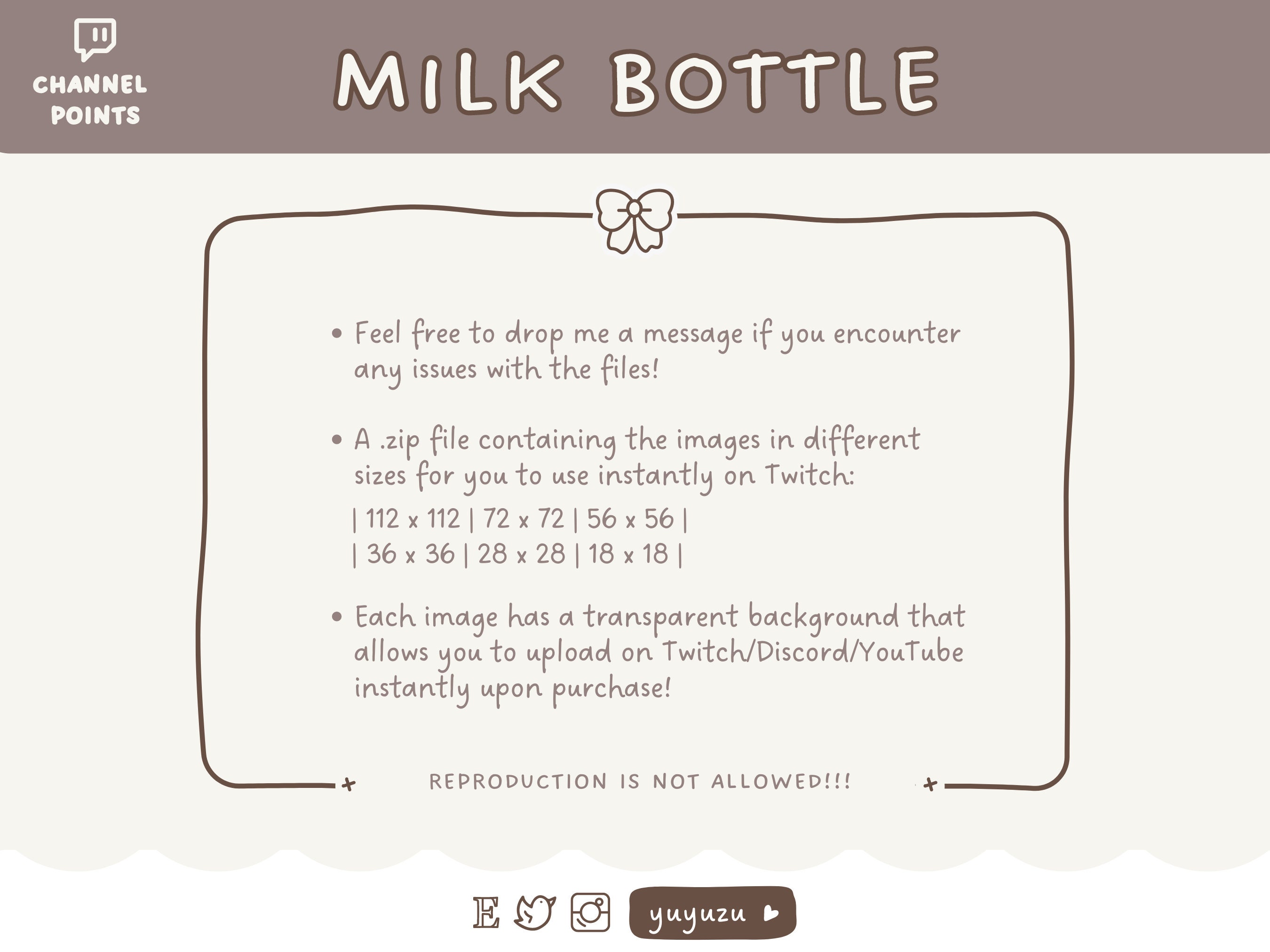Milk Bottle | Emote | Channel Points | Twitch, Youtube, Discord | Cute ...