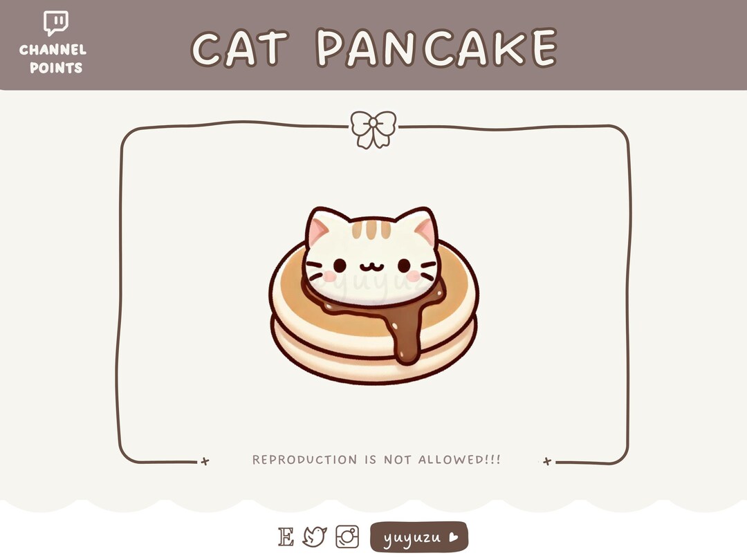 Cat Pancake | Emote | Channel Points | Twitch, Youtube, Discord | Cute ...