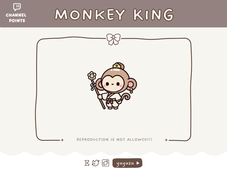 Monkey King | Emote | Channel Points | Twitch, Youtube, Discord | Cute ...