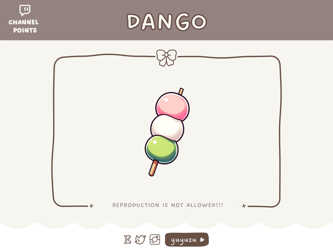 Dango Emote | Channel Points | Twitch, Youtube, Discord | Cute, Kawaii ...