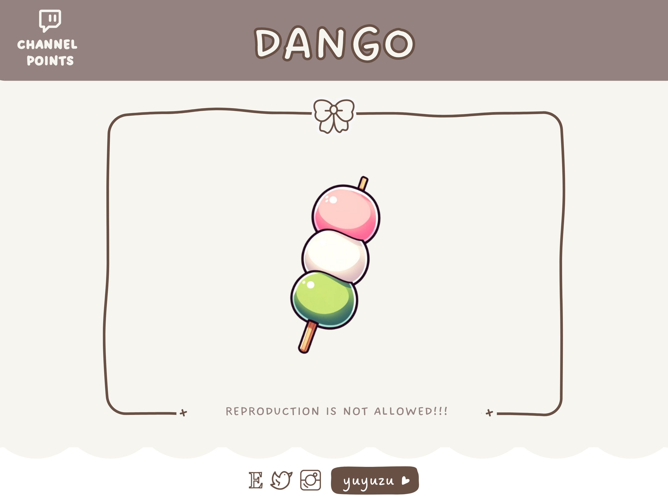 Dango Emote | Channel Points | Twitch, Youtube, Discord | Cute, Kawaii ...
