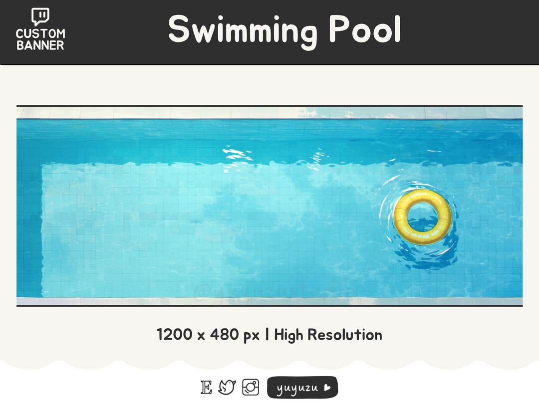 Custom Twitch Banner | Swimming Pool | Banner | Lunar Glow | High ...