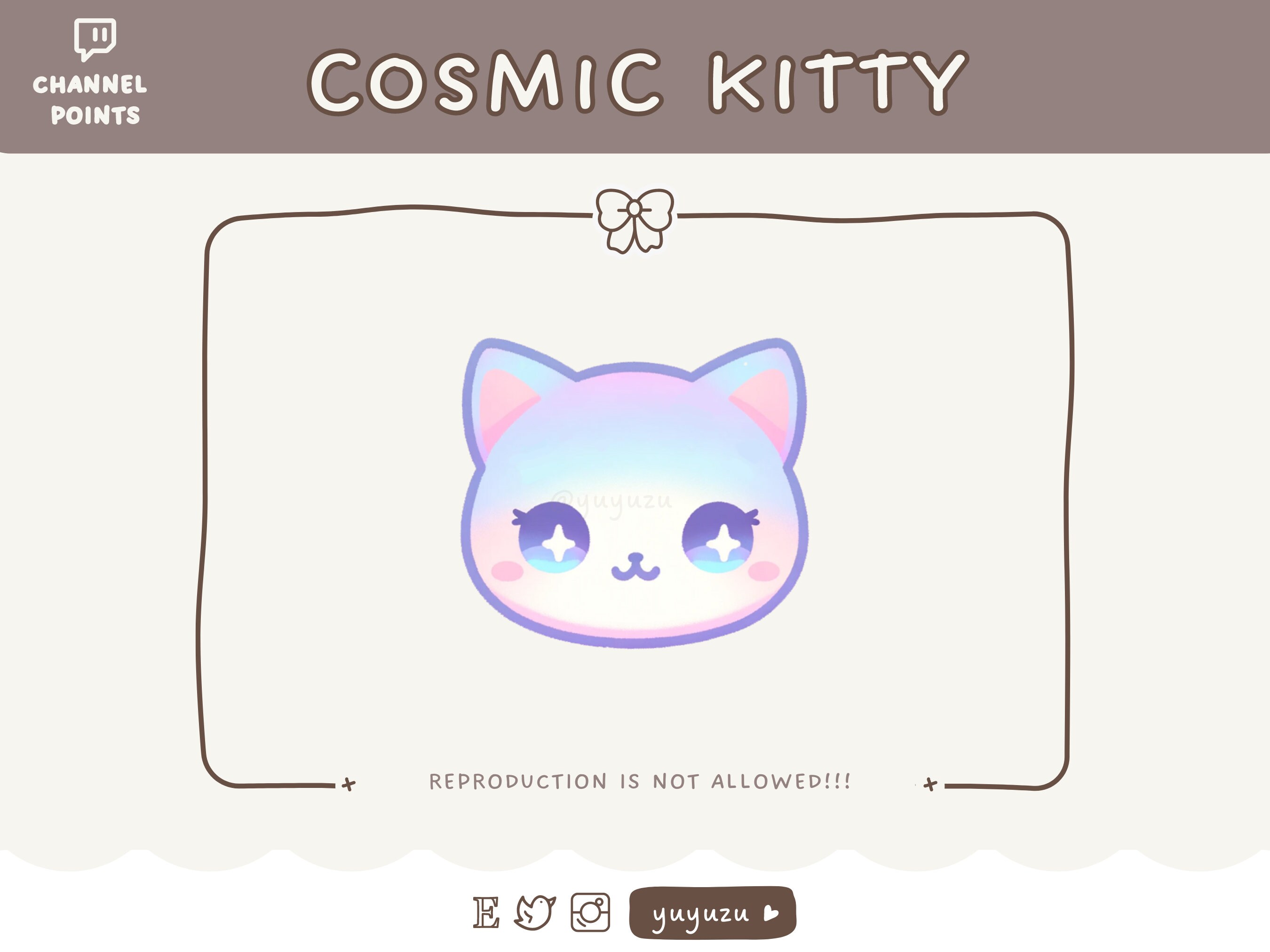 Cosmic Kitty | Emote | Channel Points | Twitch, Youtube, Discord | Cute ...