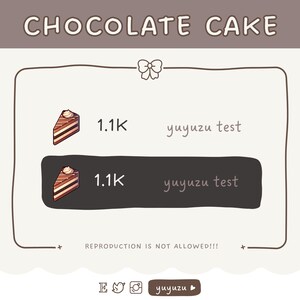 Chocolate Cake Emote | Channel Points | Twitch, Youtube, Discord | Cute ...