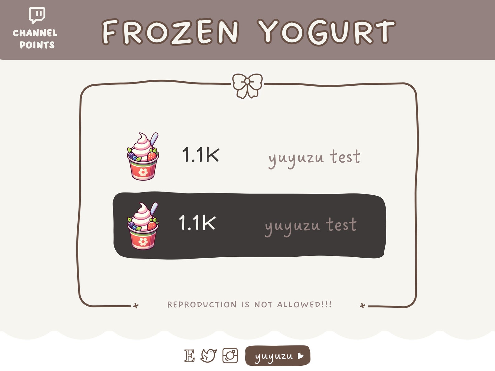 Frozen Yogurt Emote | Channel Points | Twitch, Youtube, Discord | Cute ...