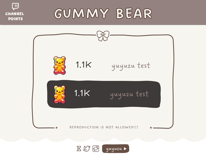 Gummy Bear Emote | Channel Points | Twitch, Youtube, Discord | Cute ...