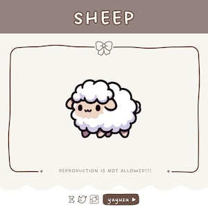 Sheep | Emote | Channel Points | Twitch, Youtube, Discord | Cute ...