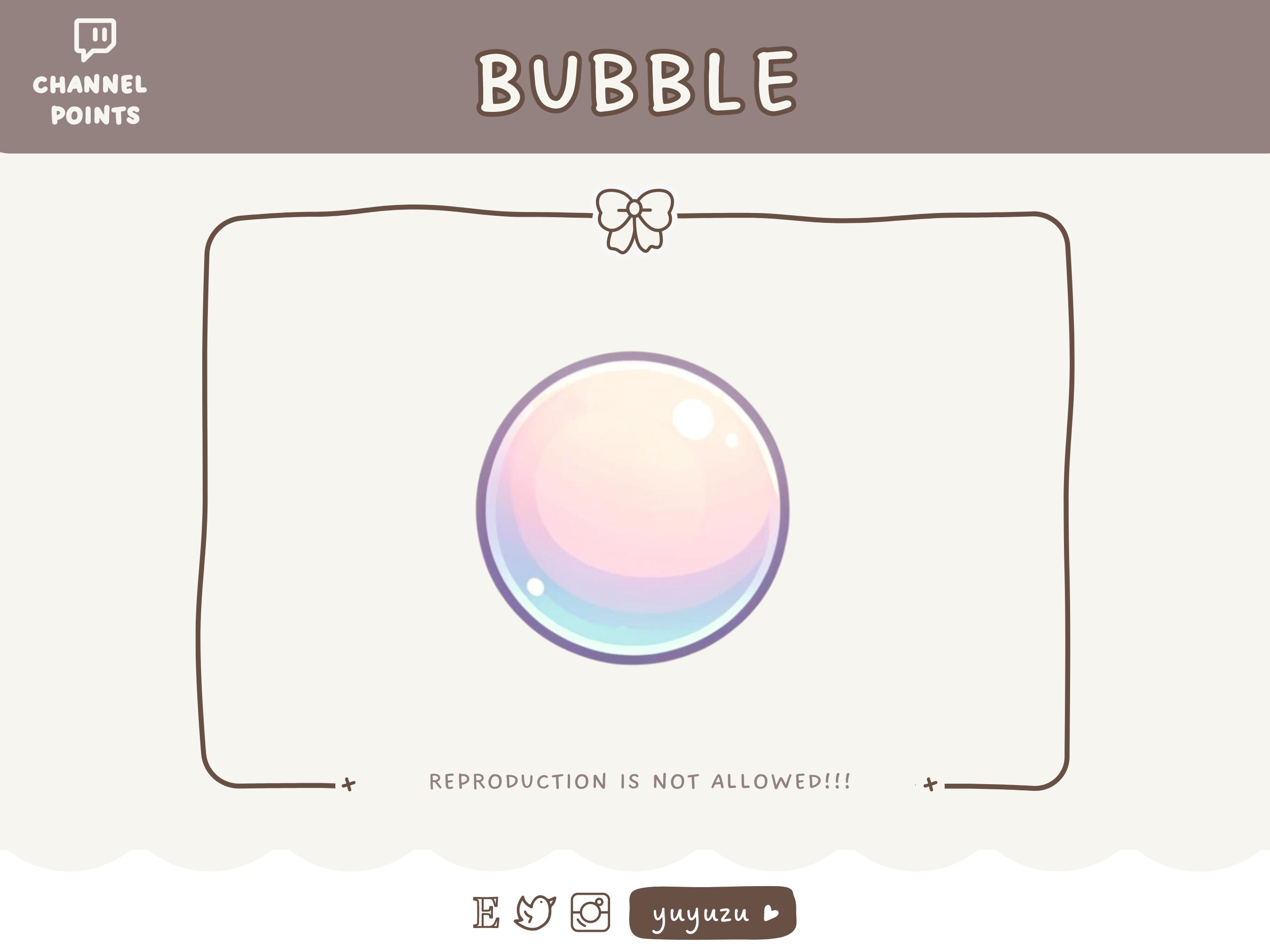 Bubble | Emote | Channel Points | Twitch, Youtube, Discord | Cute ...