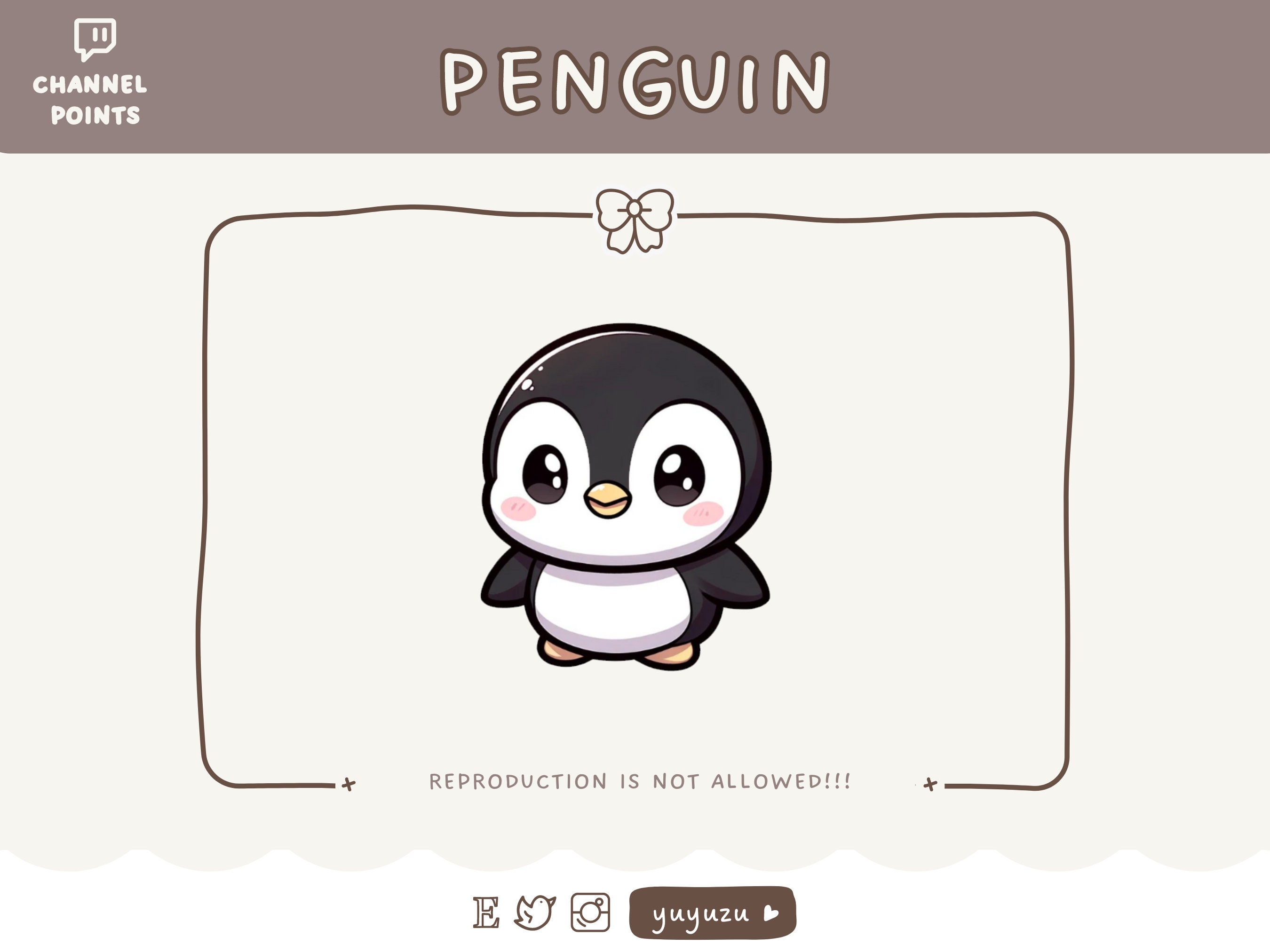 Penguin Emote | Channel Points | Twitch, Youtube, Discord | Cute ...