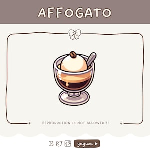 Affogato Emote | Channel Points | Twitch, Youtube, Discord | Cute ...