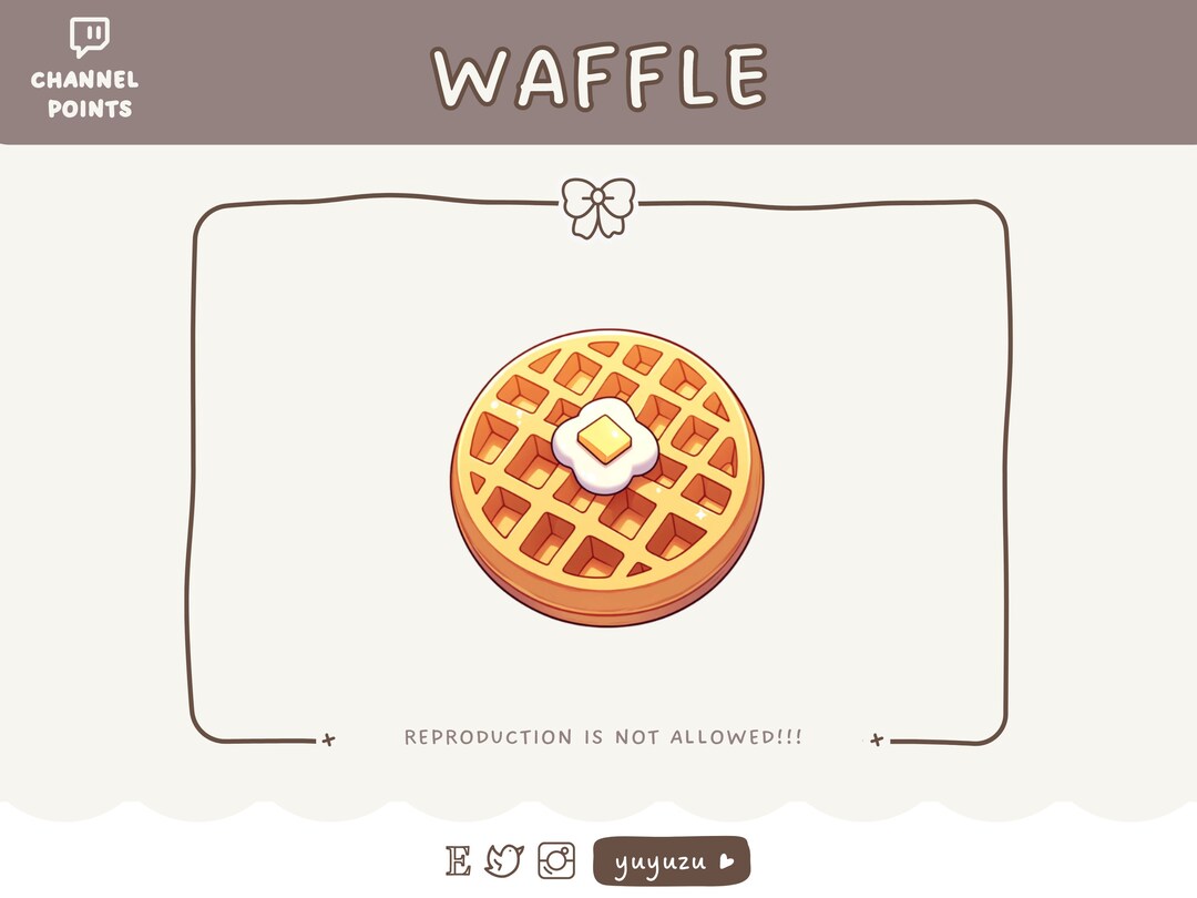 Waffle Emote | Channel Points | Twitch, Youtube, Discord | Cute, Kawaii ...