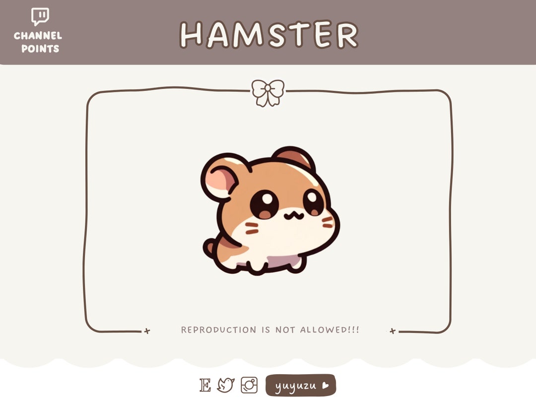 Hamster Emote | Channel Points | Twitch, Youtube, Discord | Cute ...