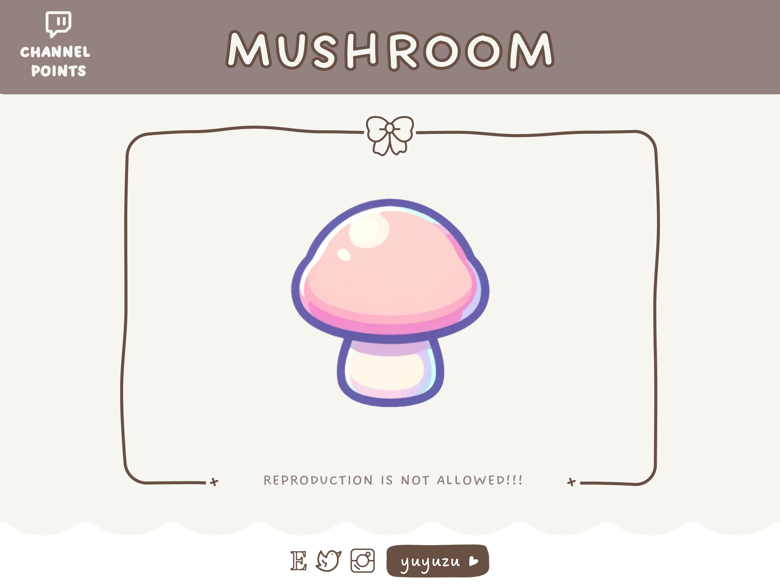 Mushroom | Emote | Channel Points | Twitch, Youtube, Discord | Cute ...