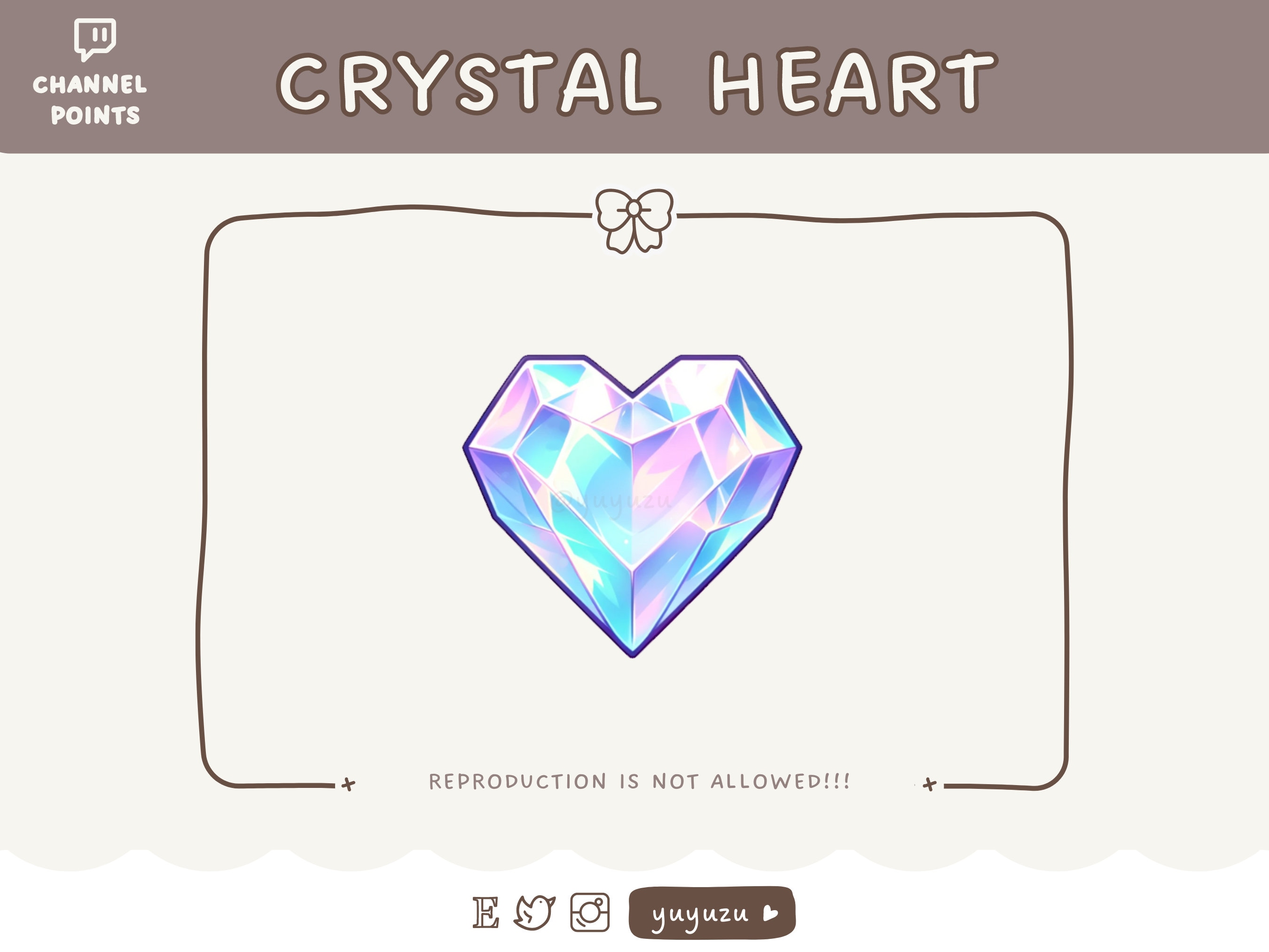 Crystal Heart | Emote | Channel Points | Twitch, Youtube, Discord ...