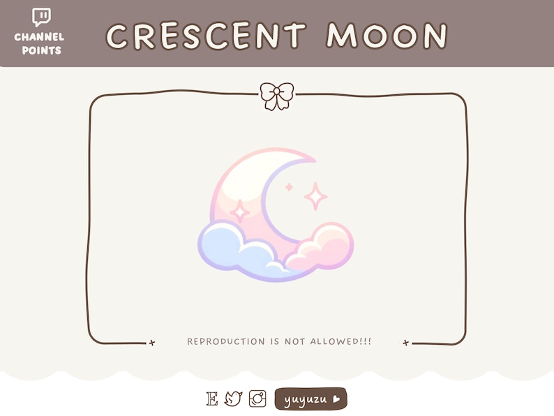 Crescent Moon | Emote | Channel Points | Twitch, Youtube, Discord ...