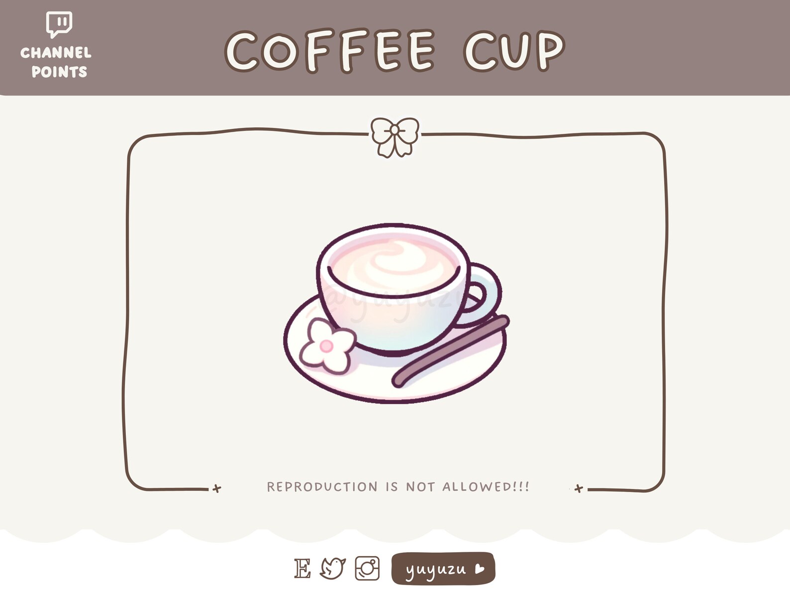 Vanilla Coffee Cup | Emote | Channel Points | Twitch, Youtube, Discord ...