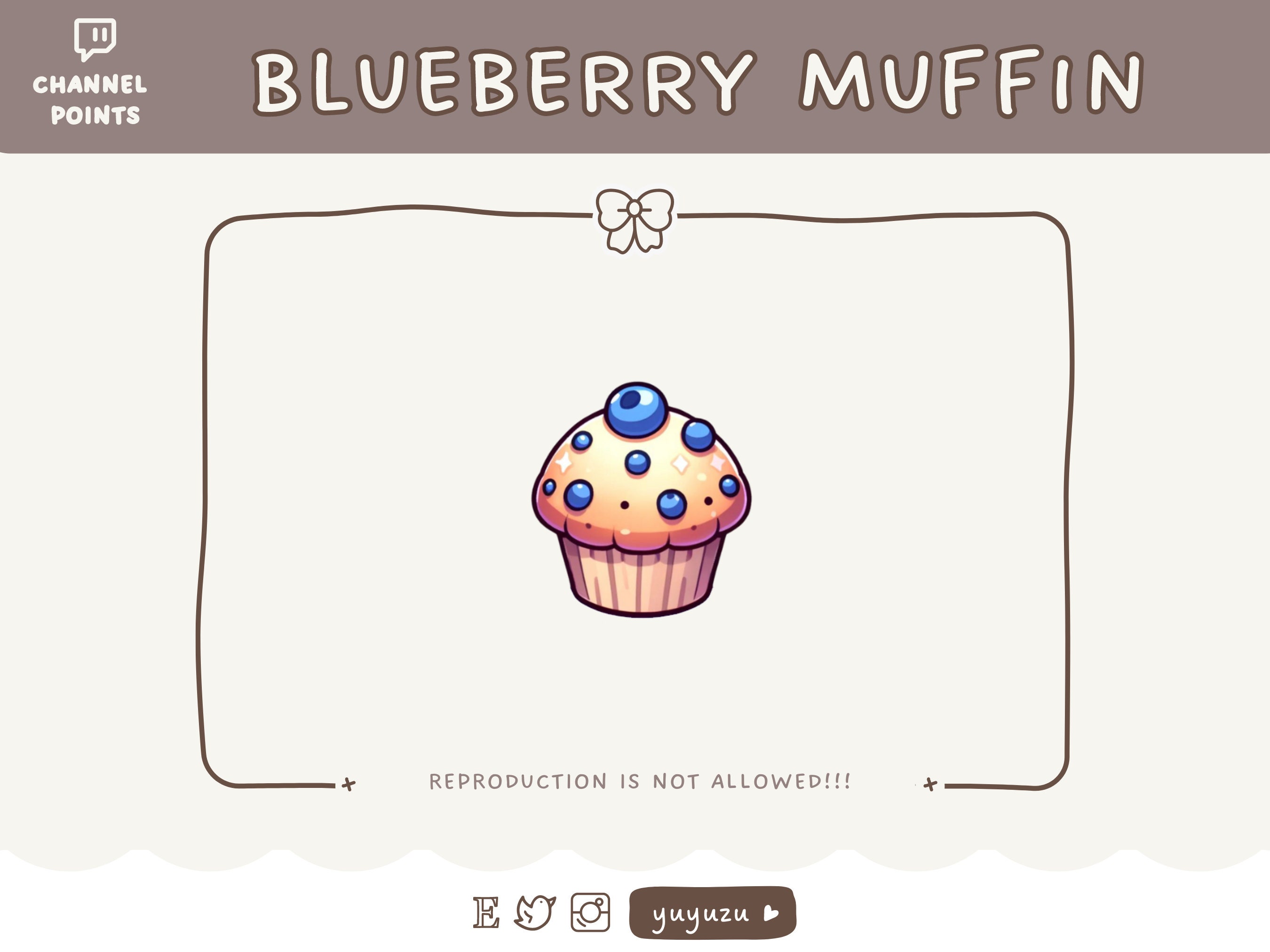 Blueberry Muffin Emote | Channel Points | Twitch, Youtube, Discord ...