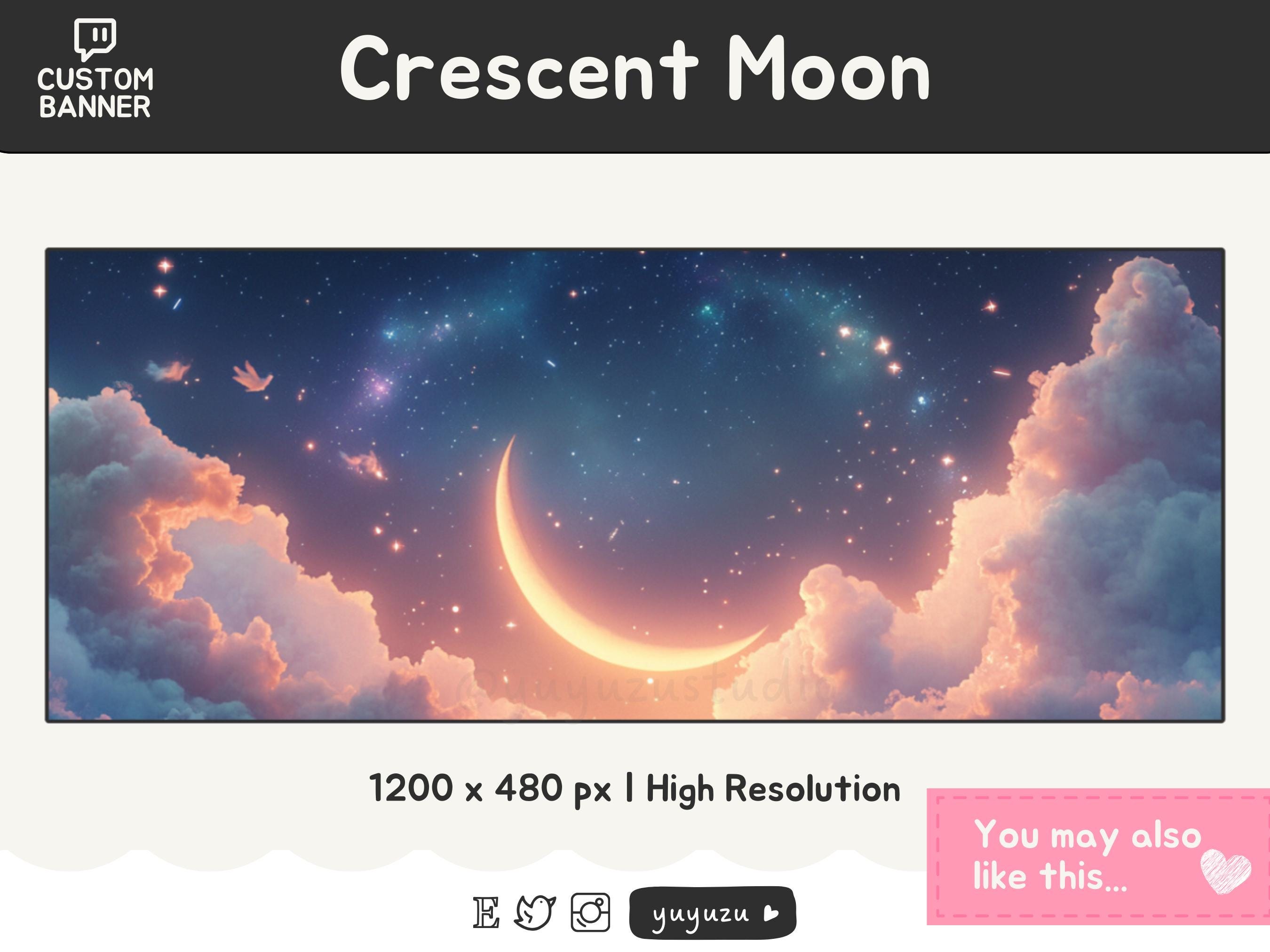 Custom Twitch Banner Sunset Beach Banner Lunar Glow High Resolution ...