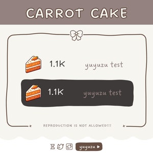 Carrot Cake Emote | Channel Points | Twitch, Youtube, Discord | Cute ...