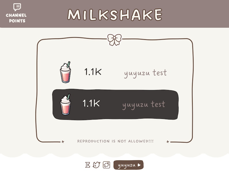 Milkshake Emote | Channel Points | Twitch, Youtube, Discord | Cute, Kawaii, Dessert | Streamer ...