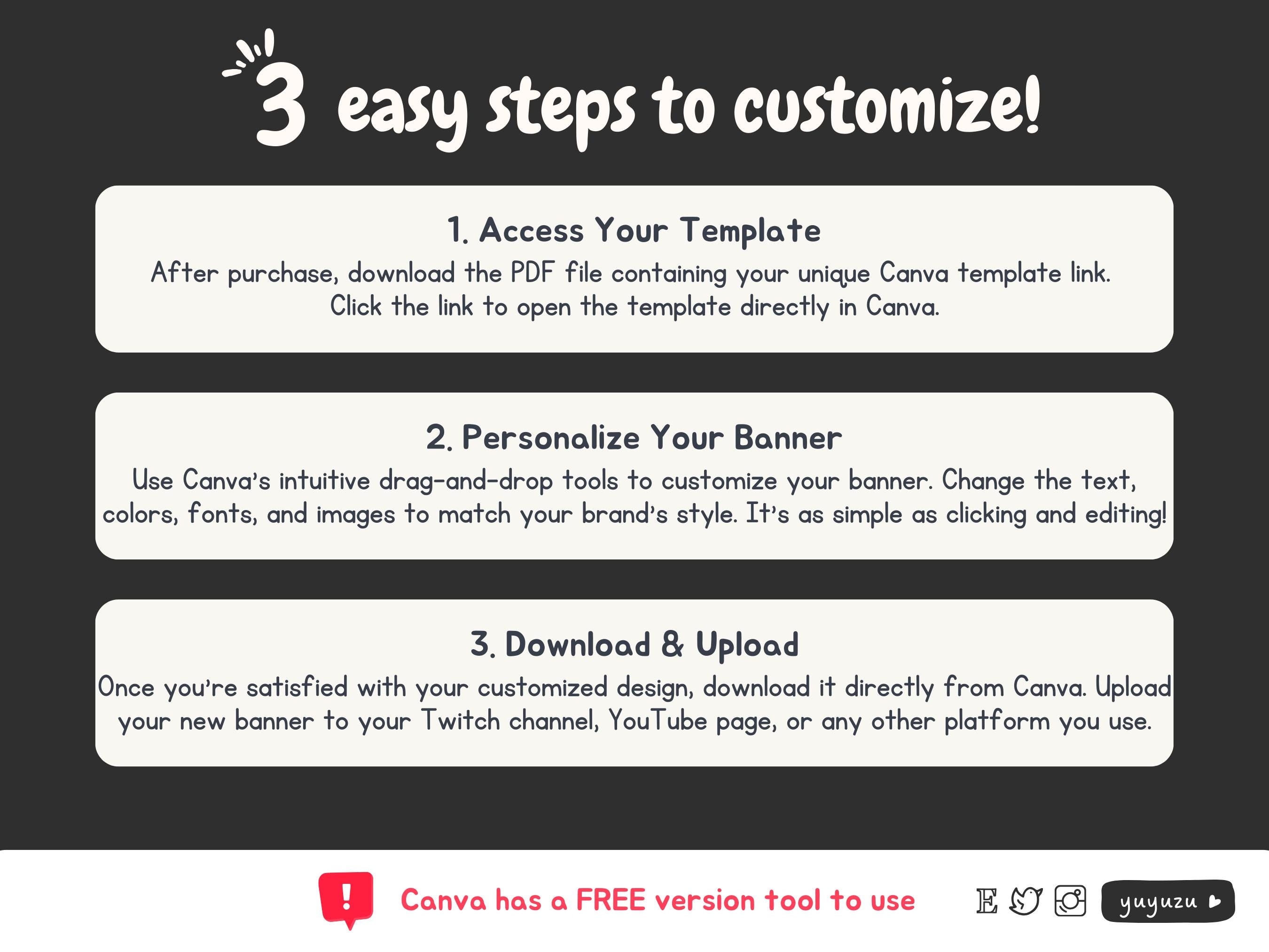 Custom Twitch Banner - Starry Nightsky Design | Canva Editable | High ...
