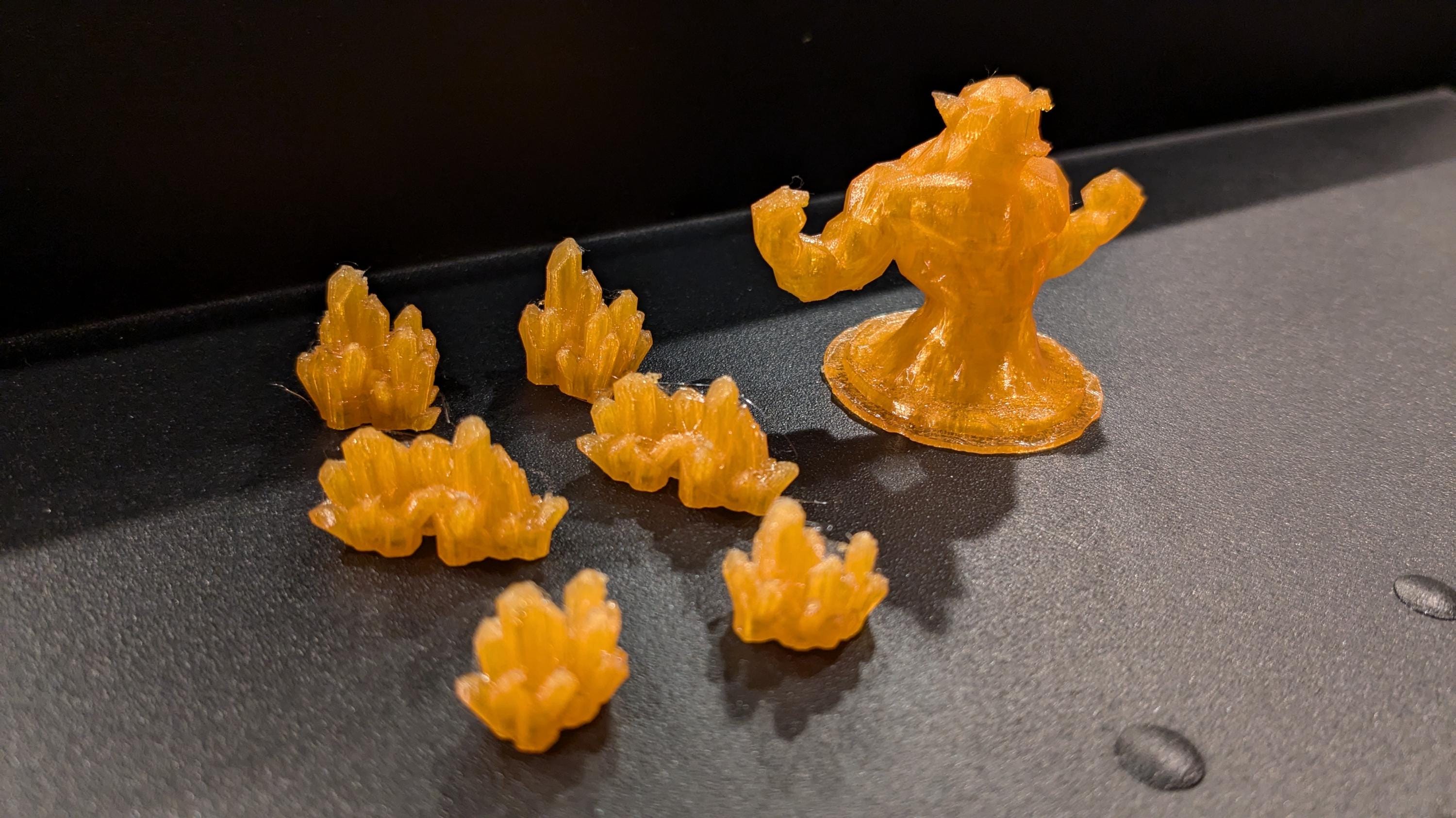 Crysmal Werewolf Miniature With Six Orange Crystal Scatter Terrain ...