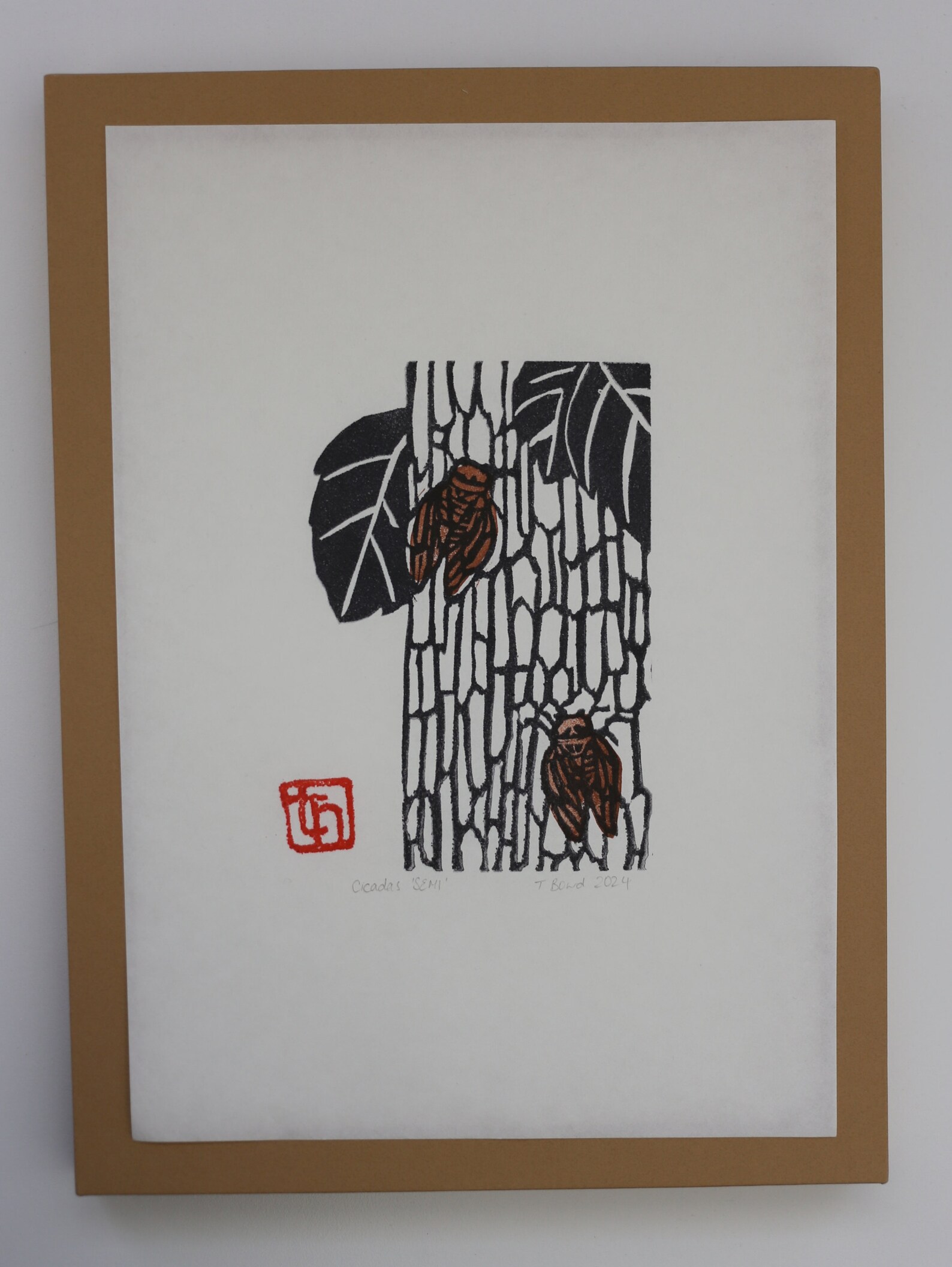 CICADAS 'SEMI' Original Block Print Artwork - Etsy