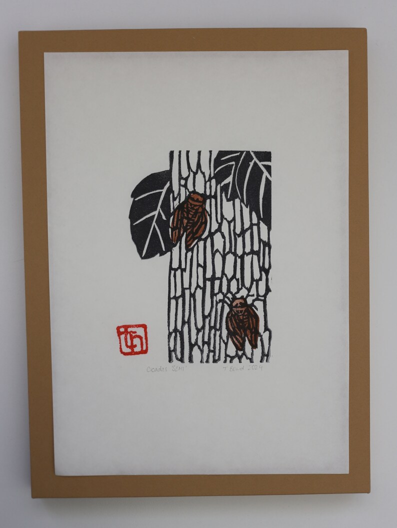 CICADAS 'SEMI' Original Block Print Artwork - Etsy
