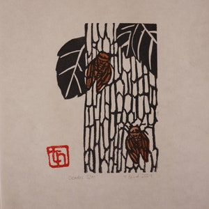 CICADAS 'SEMI' Original Block Print Artwork - Etsy