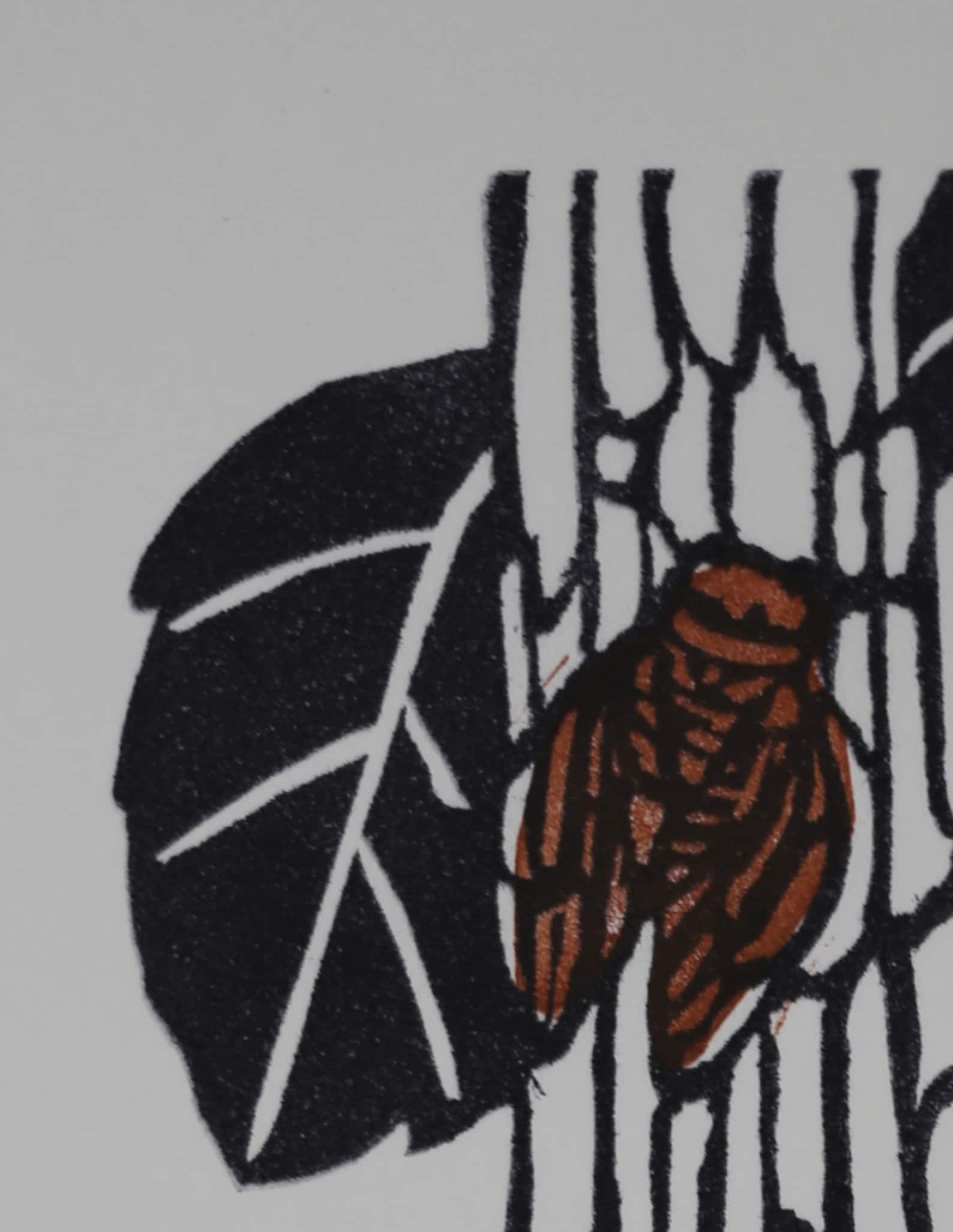 CICADAS 'SEMI' Original Block Print Artwork - Etsy