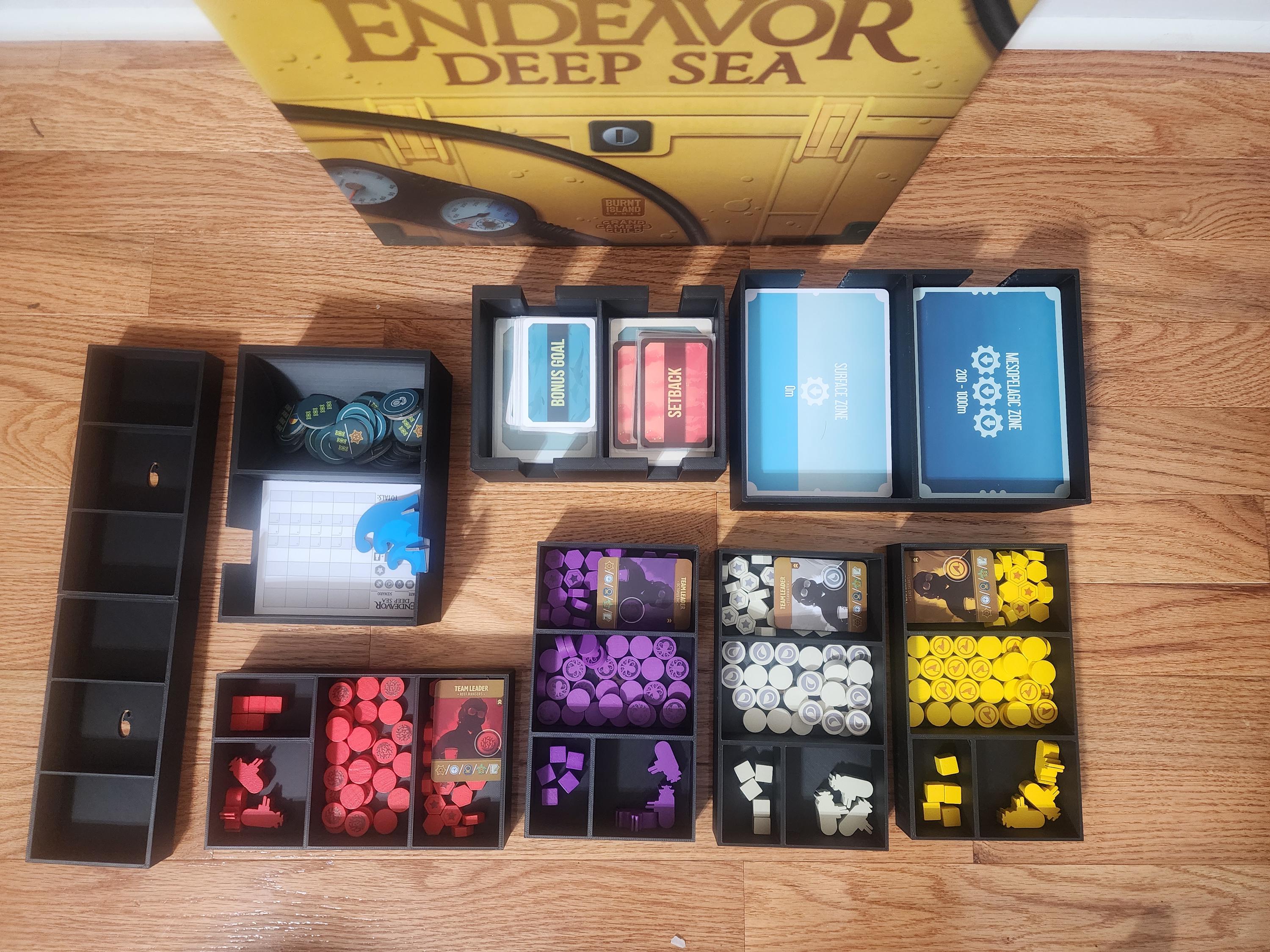 Endeavor Deep Sea Board Game Insert STL File – 3D Print, Sleeved Cards ...